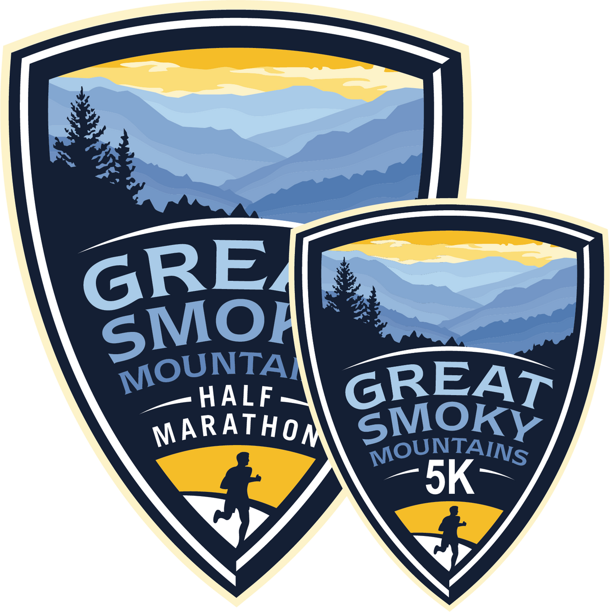 Great Smoky Mountain Half Marathon & 5K Stickers – Vacation Races ...