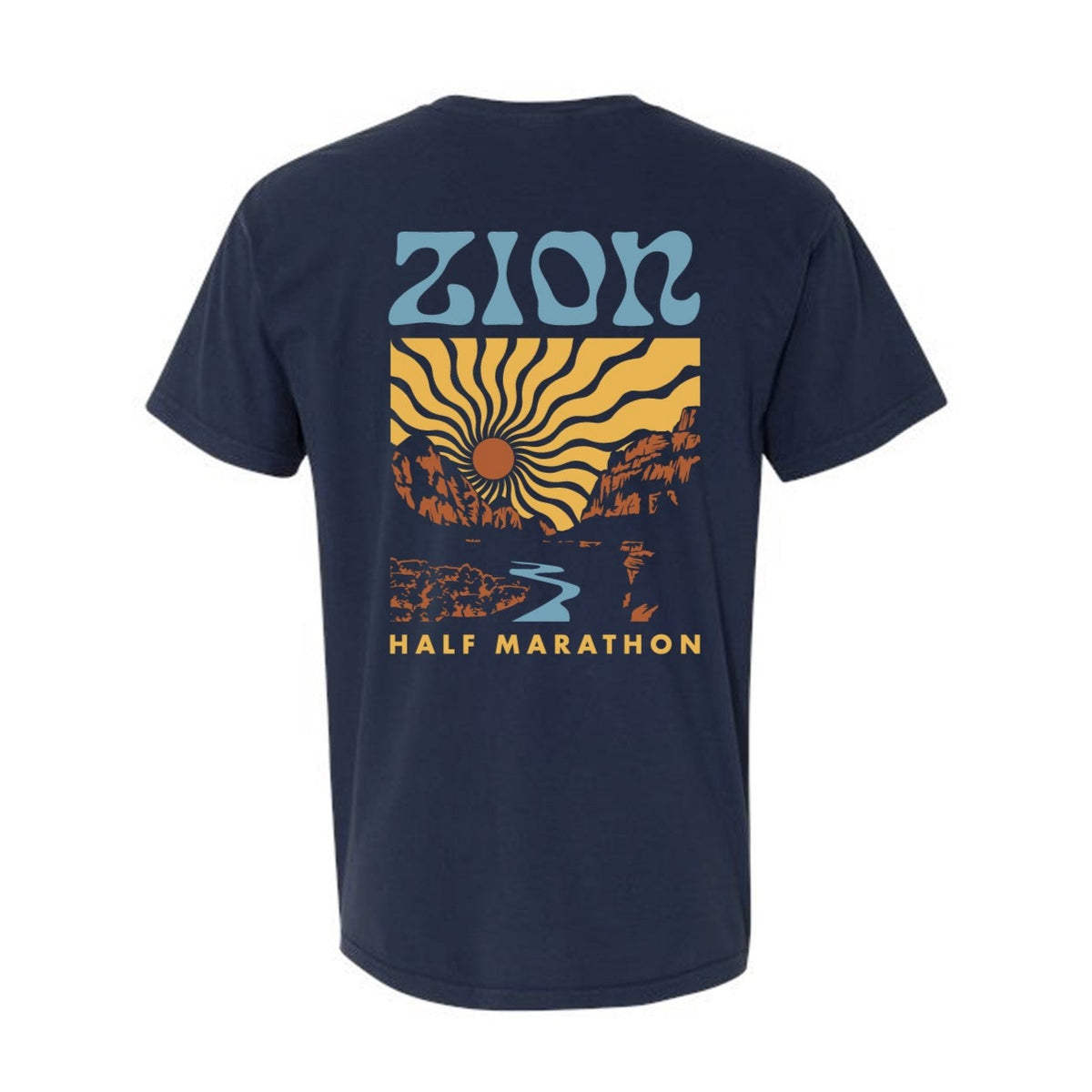 Retro Zion Sunset Comfort Colors T-Shirt – Vacation Races Merchandise