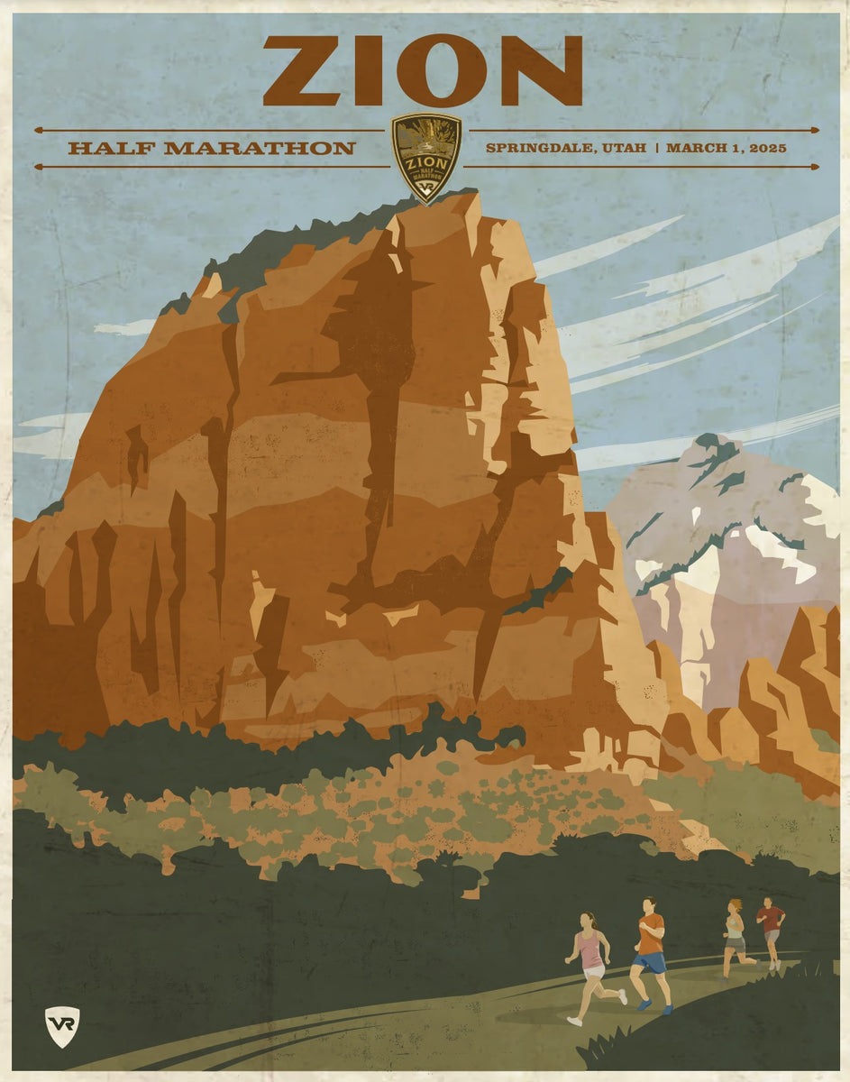 2025 Zion Half Marathon Race Poster – Vacation Races Merchandise