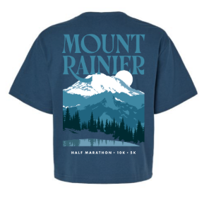 Mount Rainier Blue Moon Boxy Tee – Vacation Races Merchandise