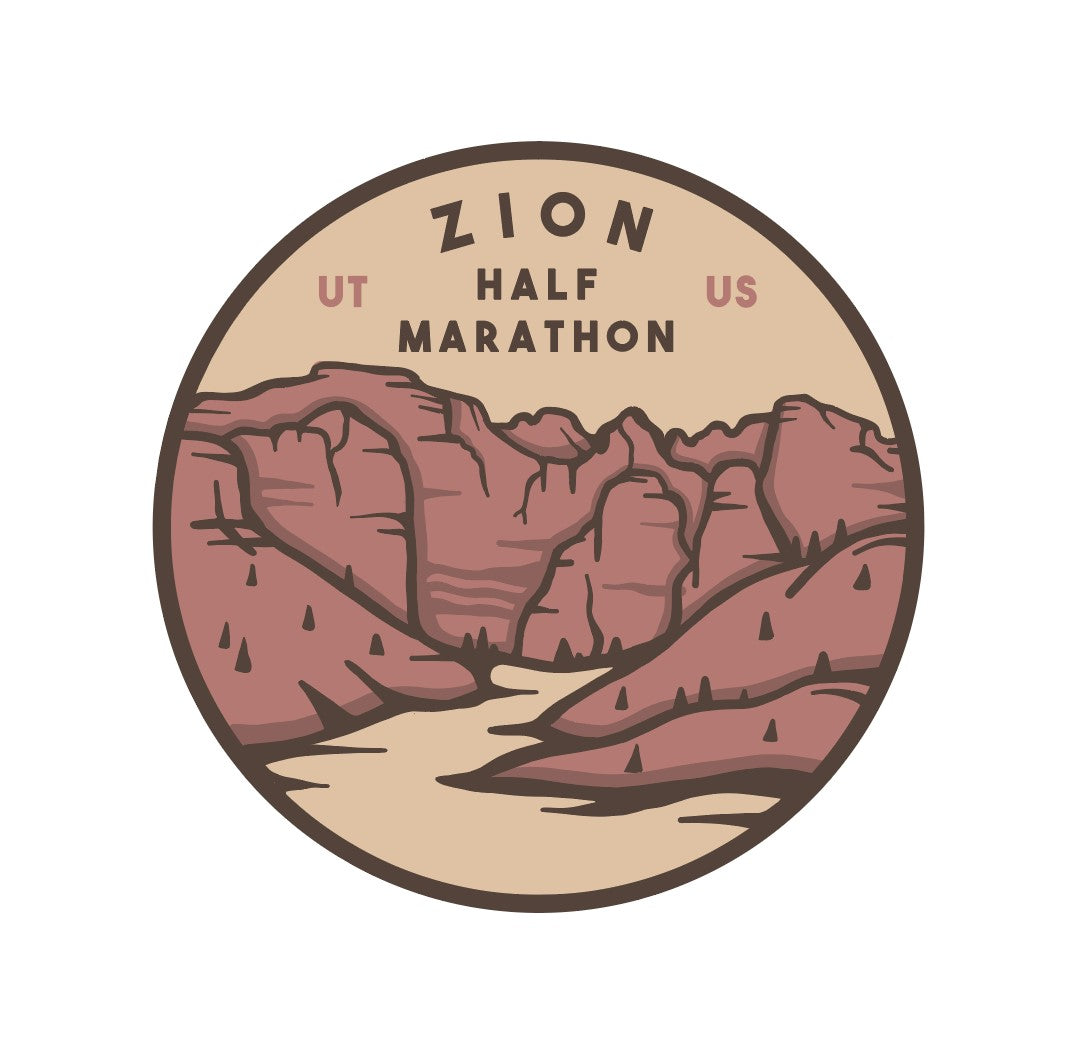 Zion Half West Temple Sticker – Vacation Races Merchandise